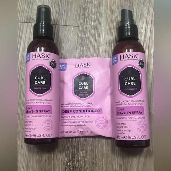 Bath, Skin & Hair | Curl Care Pink Leavein Spray And Deep Conditioner ...